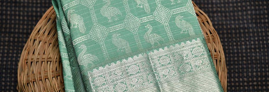 Sundari Silks: Pure Silver Zari Silk Saree | Silk Sarees Online